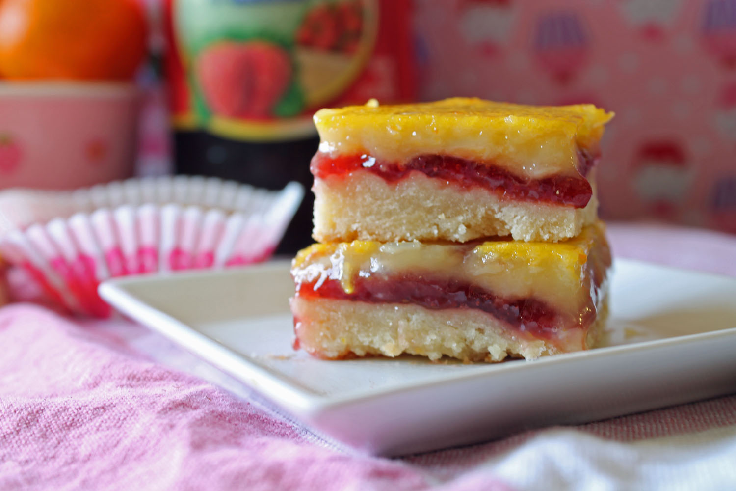Lemon Raspberry Squares - Wallflour Girl
