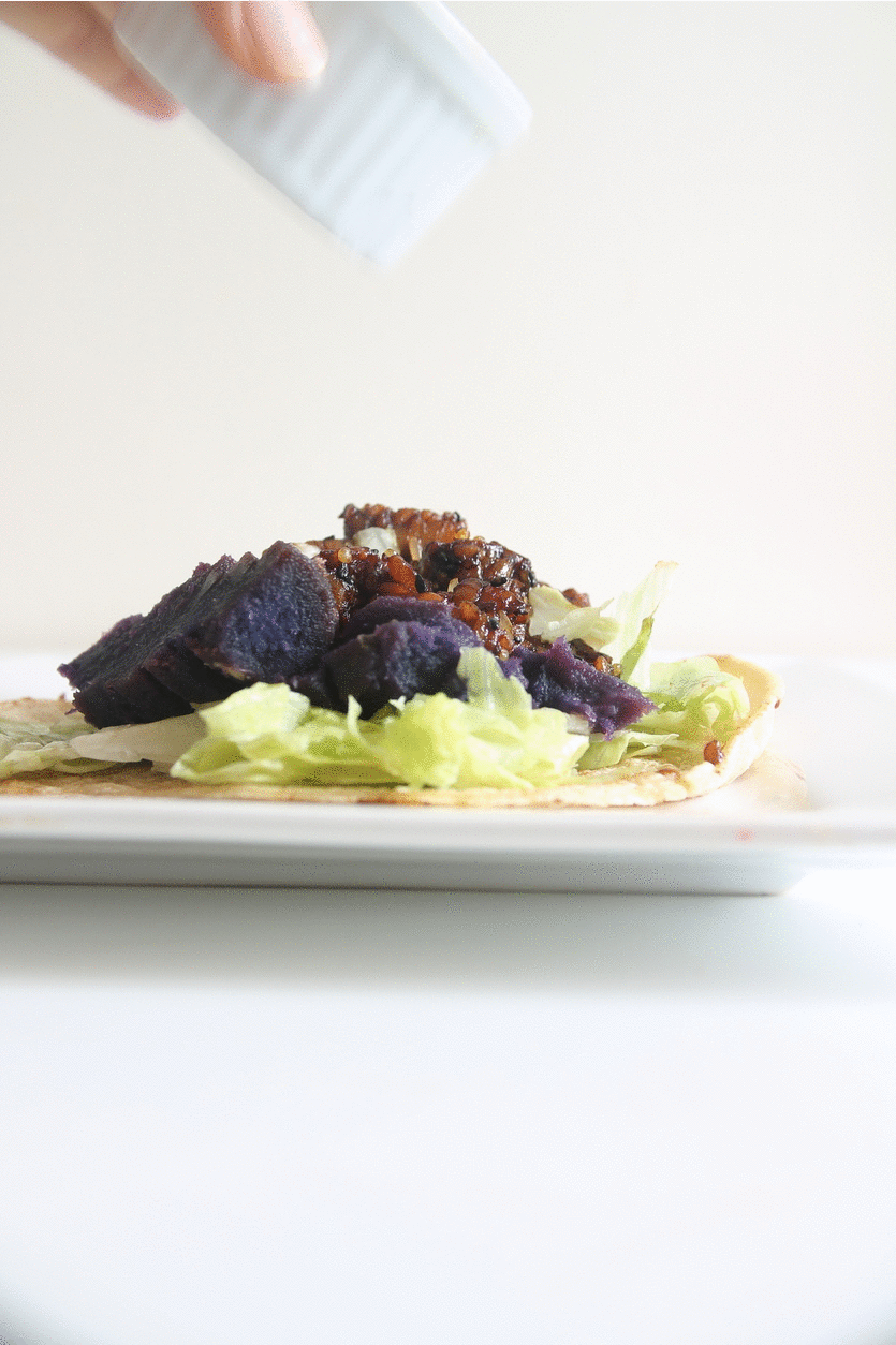 Marinated Tempeh + Ube Tacos with Homemade Chipotle Sauce {vegan ...