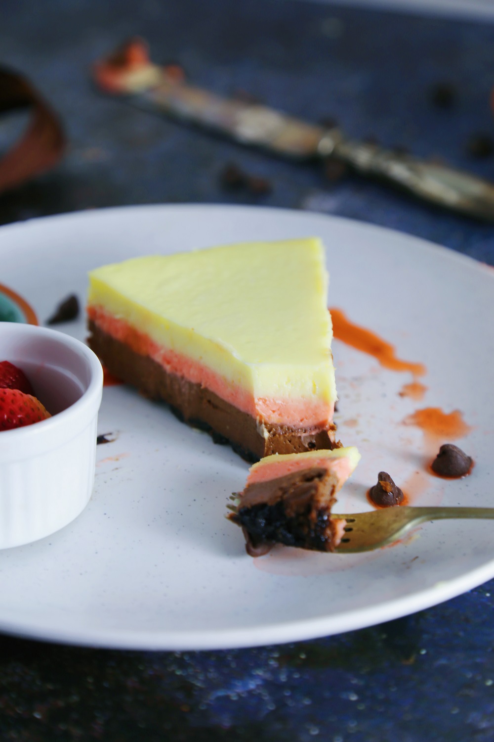 Neapolitan Cheesecake - Wallflour Girl