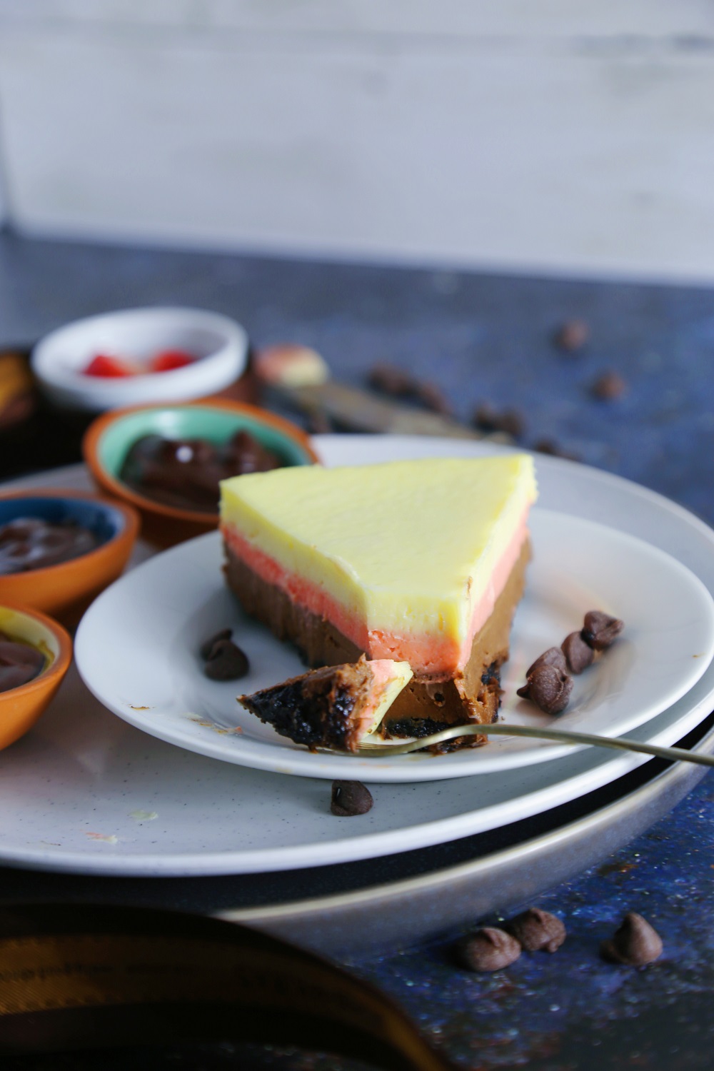 Neapolitan Cheesecake - Wallflour Girl