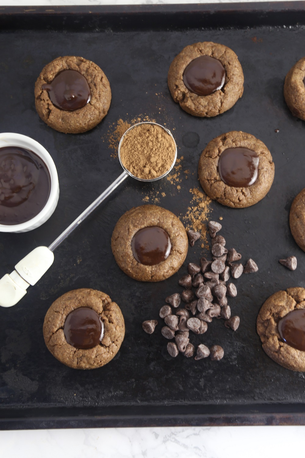 Chocolate Thumbprint Cookies - Wallflour Girl